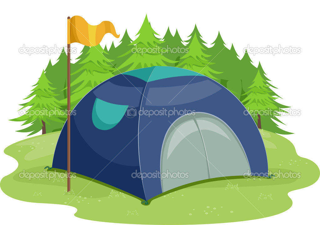 Camp Tent Flag Stock Illustration by ©lenmdp #46208813