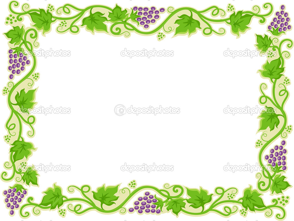 Frame with Grapevine Borders Stock Photo by ©lenmdp 46209631