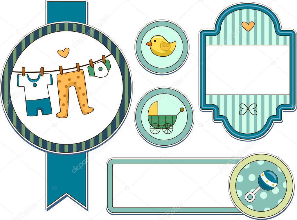 Baby Boy Design Elements Stock Photo by ©lenmdp 46210523