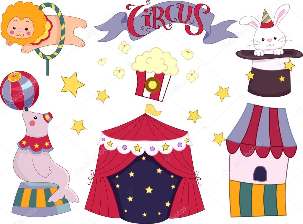 Circus Elements Stock Illustration by ©lenmdp #48930543
