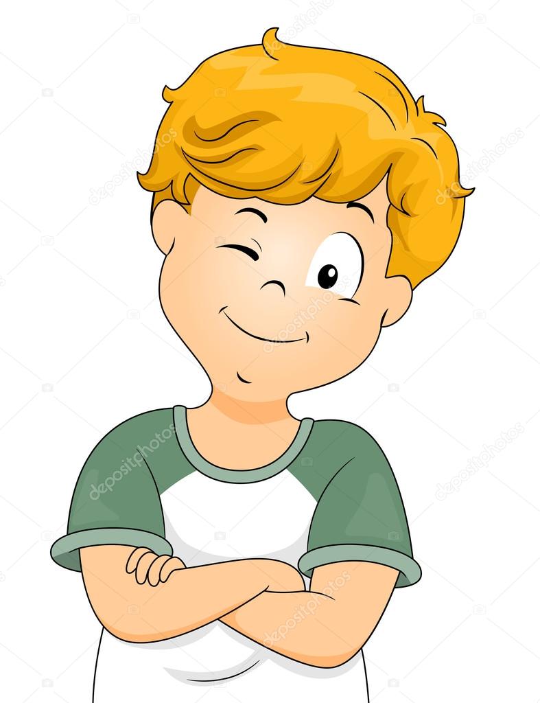 Winking Boy Stock Illustration by ©lenmdp #48932351