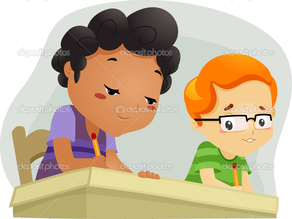 Cheating Boy Stock Illustration by ©lenmdp #48932697