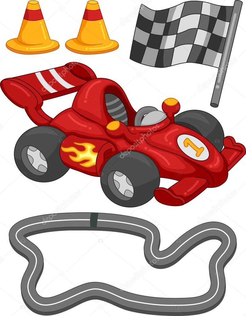 Race Car Elements Stock Illustration by ©lenmdp #51515565