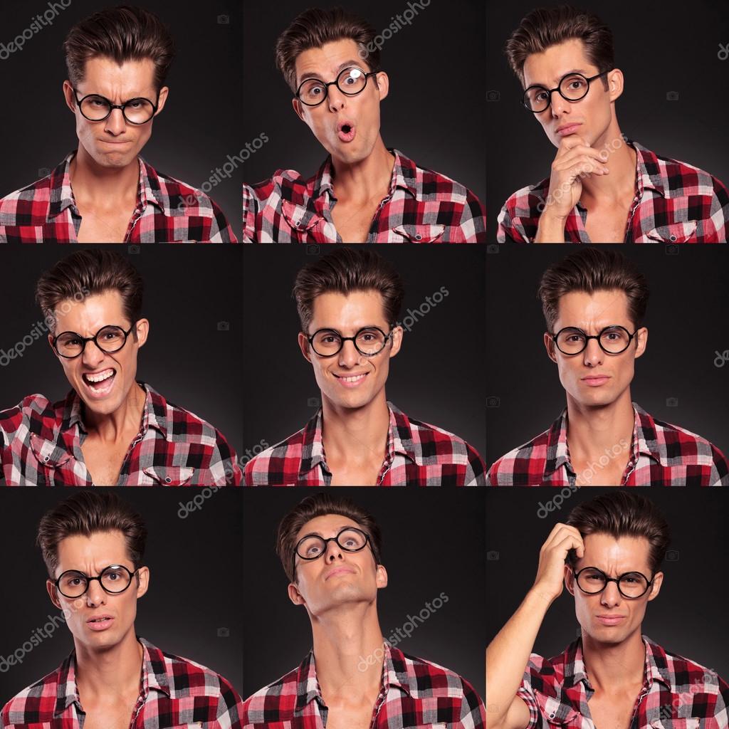 Young man face expressions composite Stock Photo by ©feedough 15362741