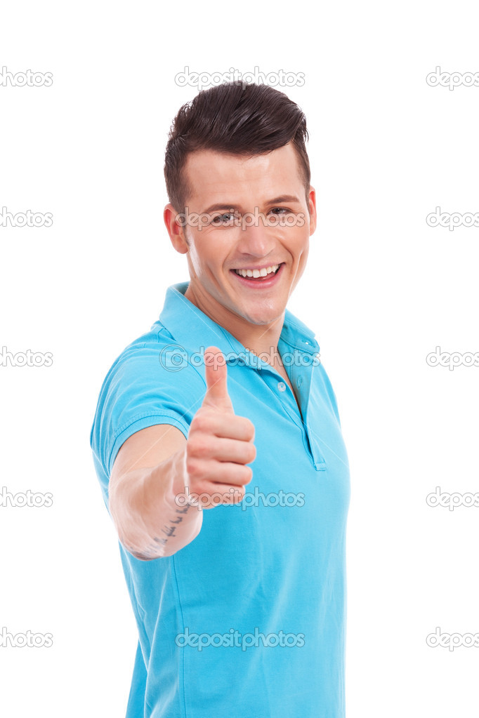 Smiling Man With Thumbs Up