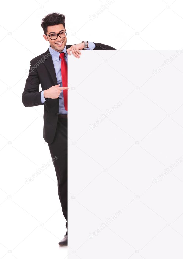 Pointing at an empty board Stock Photo by ©feedough 21172149
