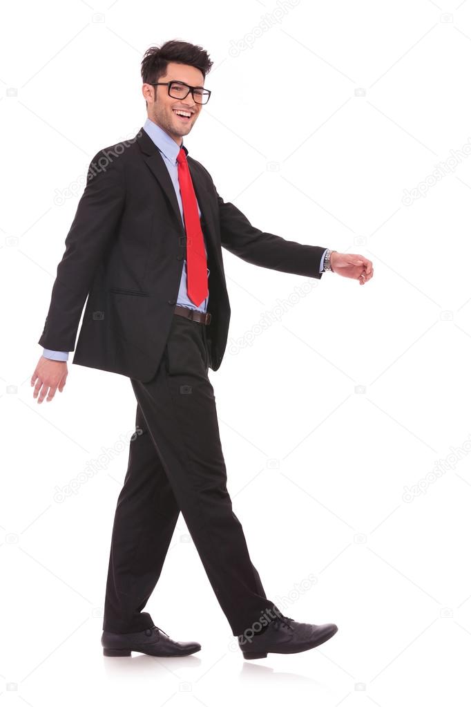 Man walking sideways & looking at you — Stock Photo © feedough #21172209