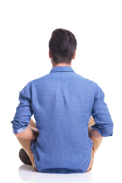 Back view of seated handsome man in Stock Photos, Royalty Free Back ...