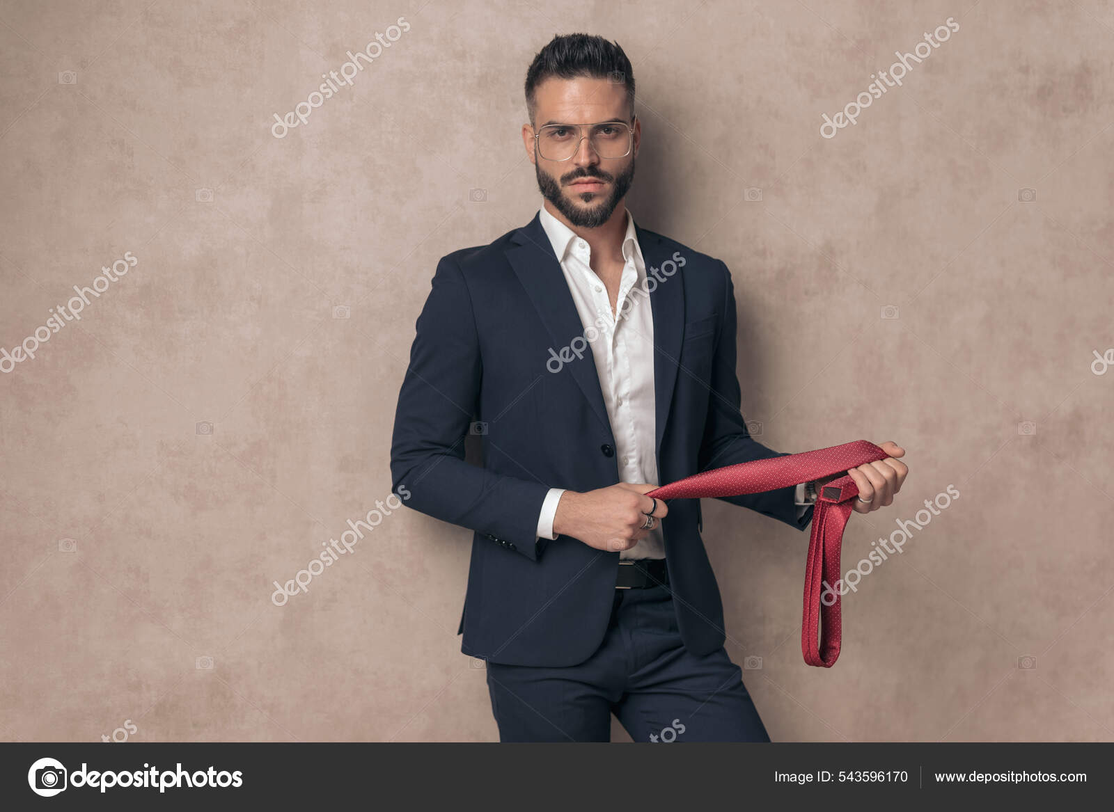 Sexy Handsome Businessman Posing Wallpaper His Tie His Hands Wearing ...