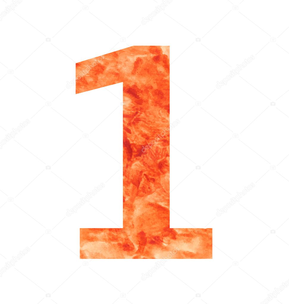 1 land number Stock Vector Image by ©noche0 #46212745