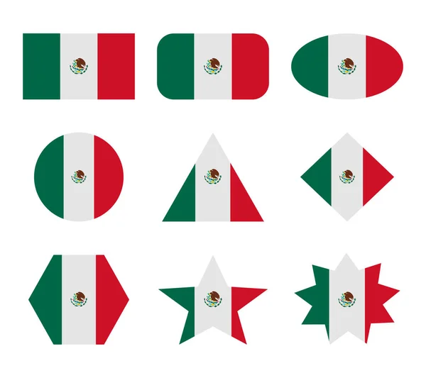 Bandera redonda de mexico imágenes de stock de arte vectorial ...