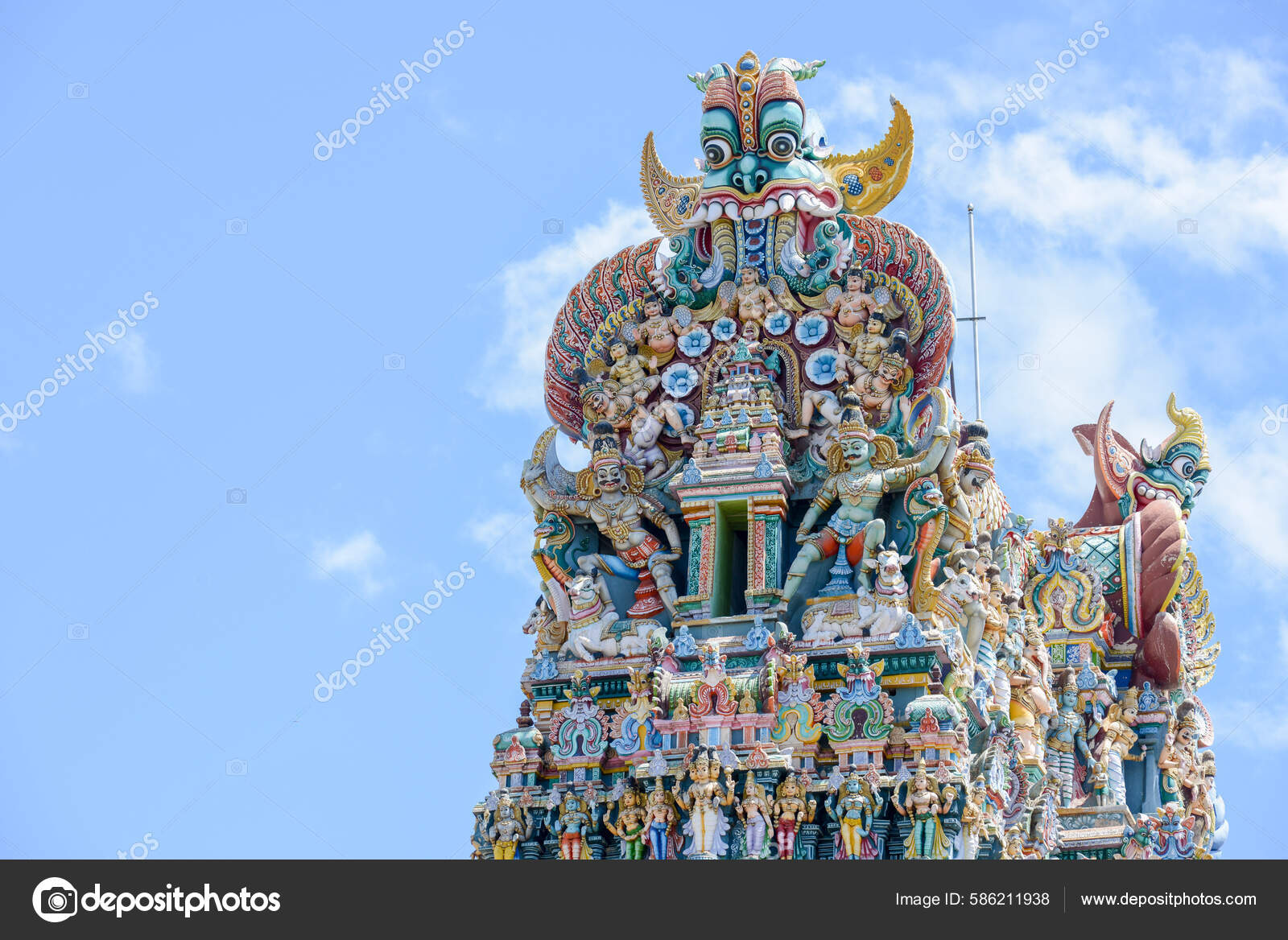 Beautiful Meenakshi Amman Temple Madurai South Indian State Tamil Nadu ...