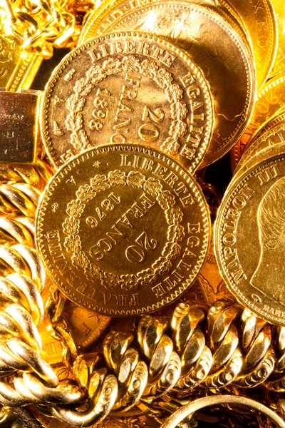 Jewels and gold coins — Stock Photo © netfalls #17993081