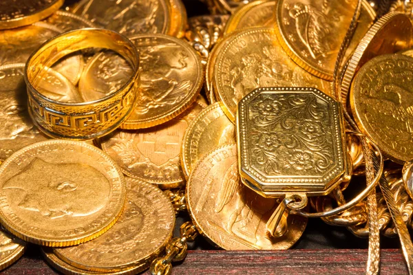 Jewels and gold coins Stock Photo by ©netfalls 17348959