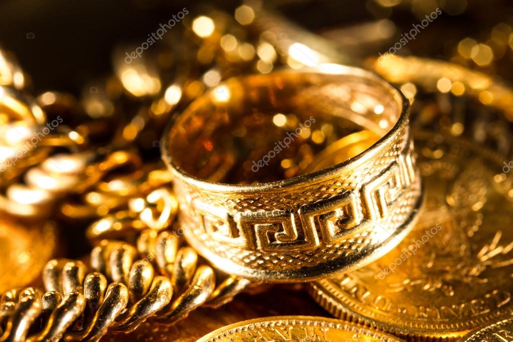 Jewels and gold coins Stock Photo by ©netfalls 17996035