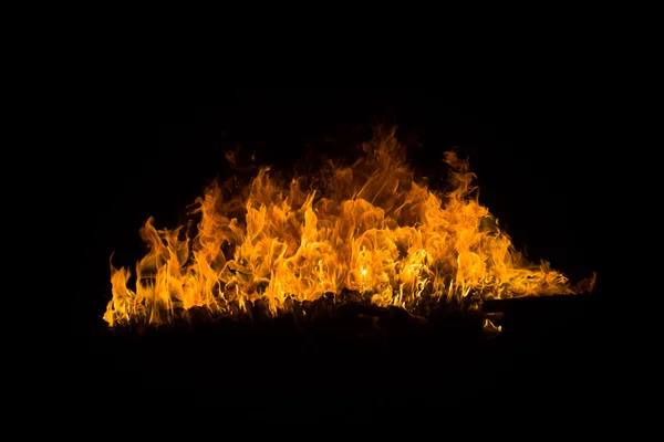 Blazing flames on black background — Stock Photo © netfalls #34520623