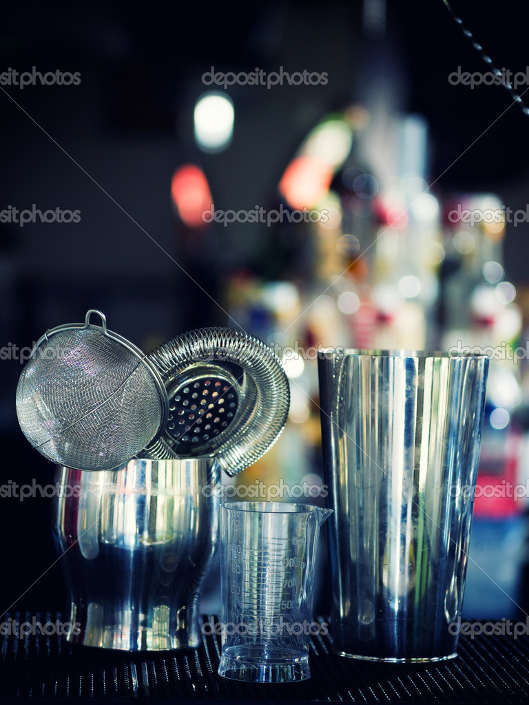 Bartender tools at the club — Stock Photo © netfalls #50756523