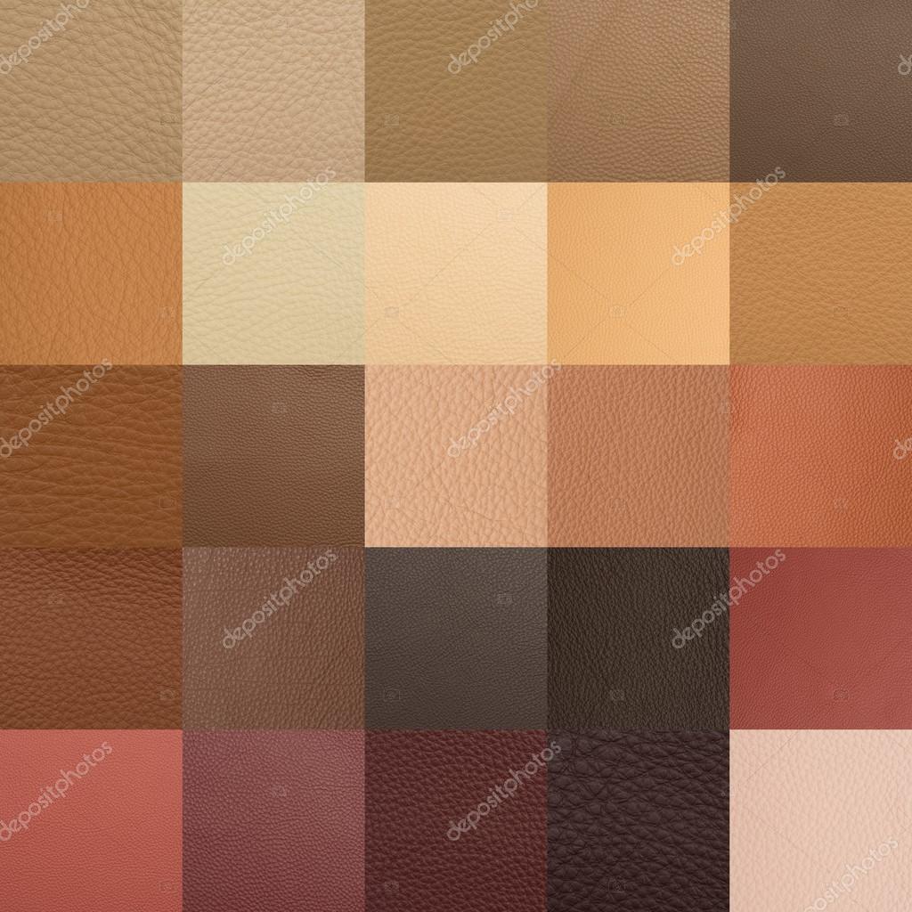 Tabla de cuero con muchas muestras de color — Foto de stock ...