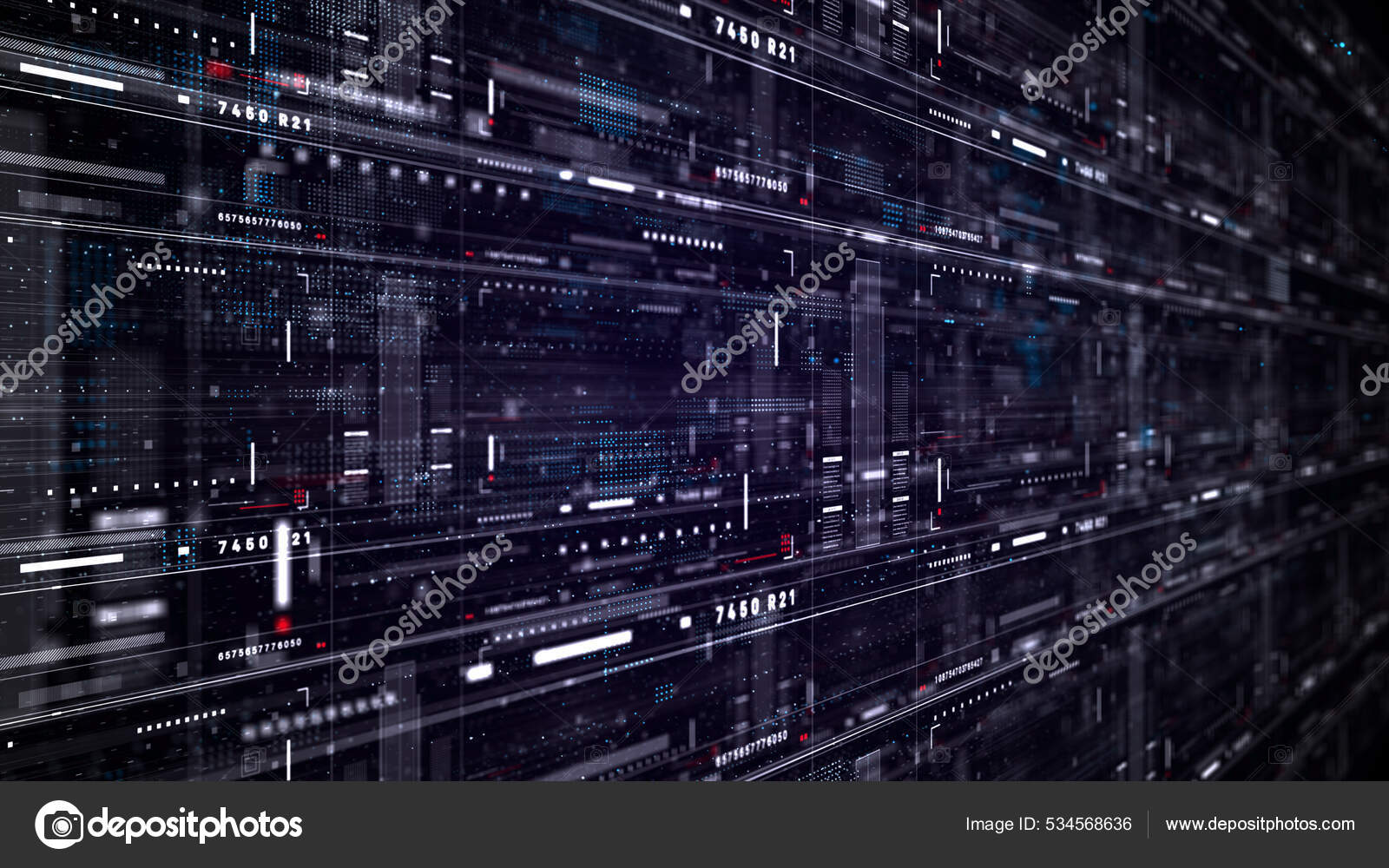 Digital Cyberspace Digital Data Network Connections Concept Transfer ...