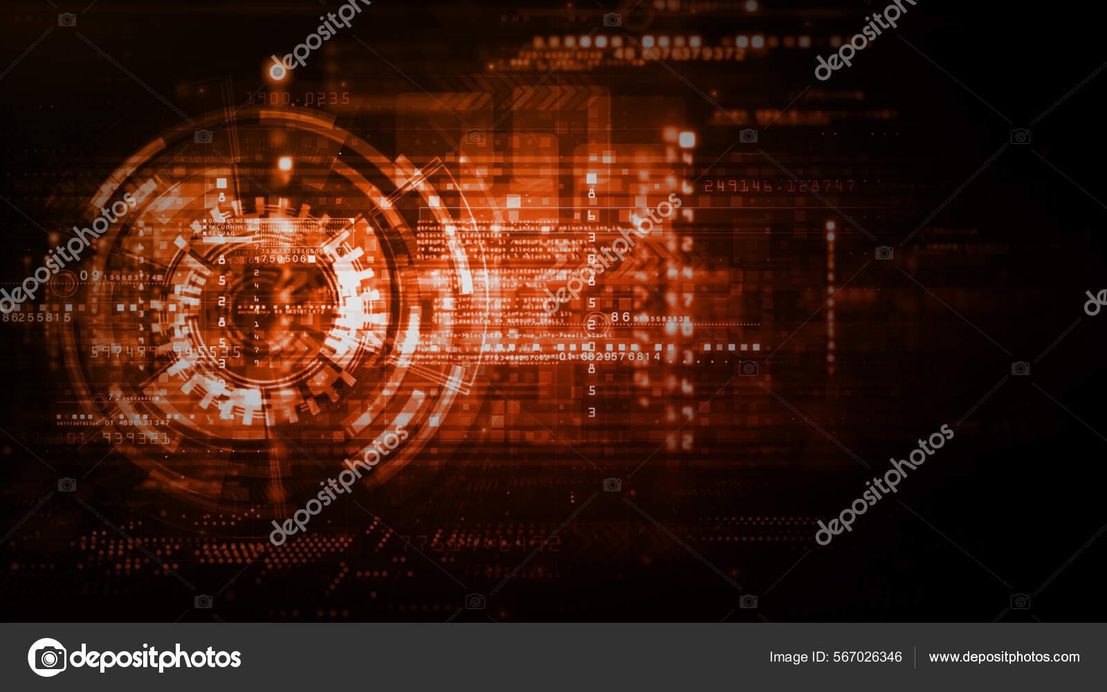 Hud Digital Lines Technology Background Tech Data Connection Concept ...