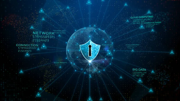 Shield Icon Cyber Security, Digital Data Network Protection, Future ...