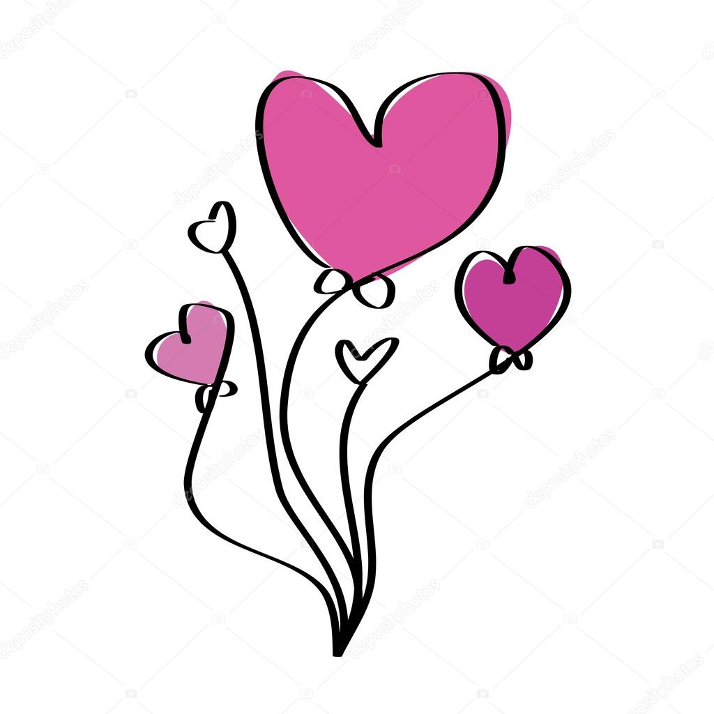Globos de corazón Stock Vector by ©keeweeboy 41834175