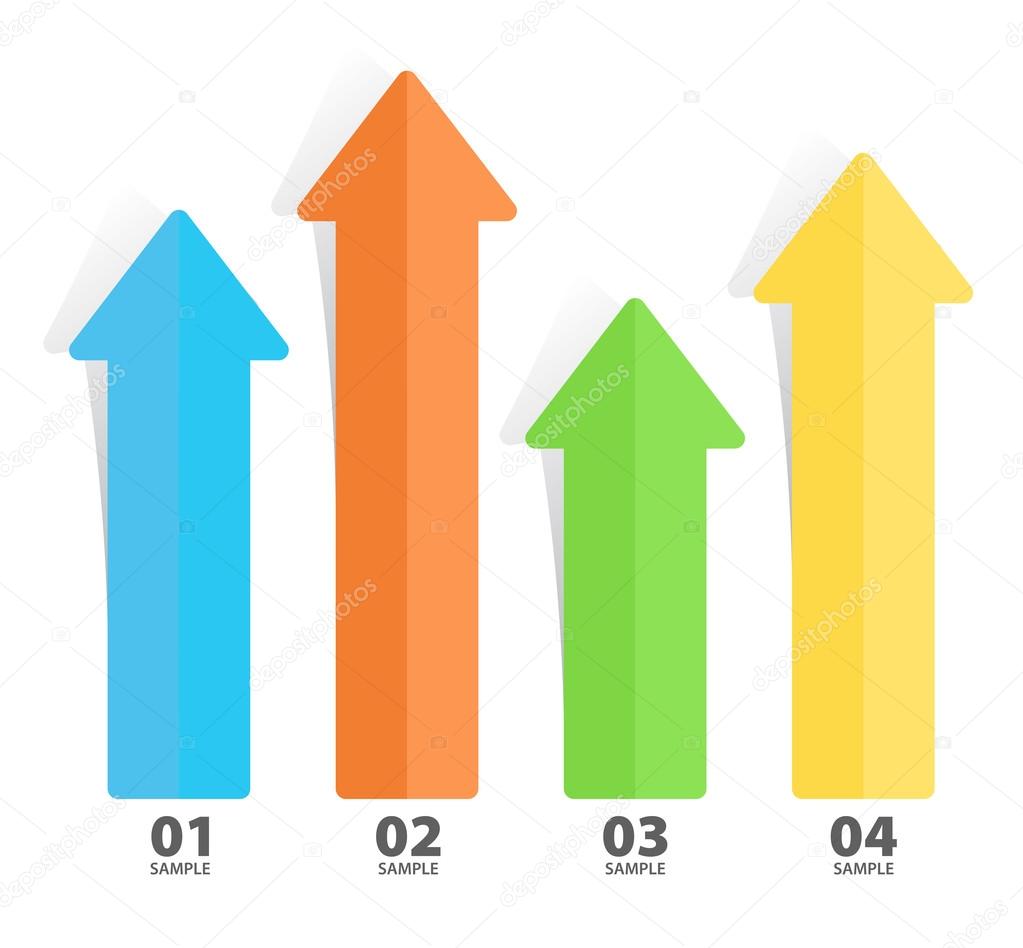 Diagrama de gráfico de flecha Vector de stock #50446495 de ©keeweeboy