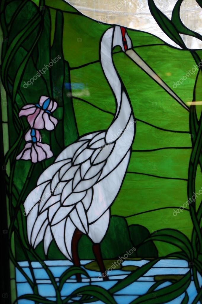 Pictures : animal stained glass patterns | Sandhill Crane Stained Glass ...
