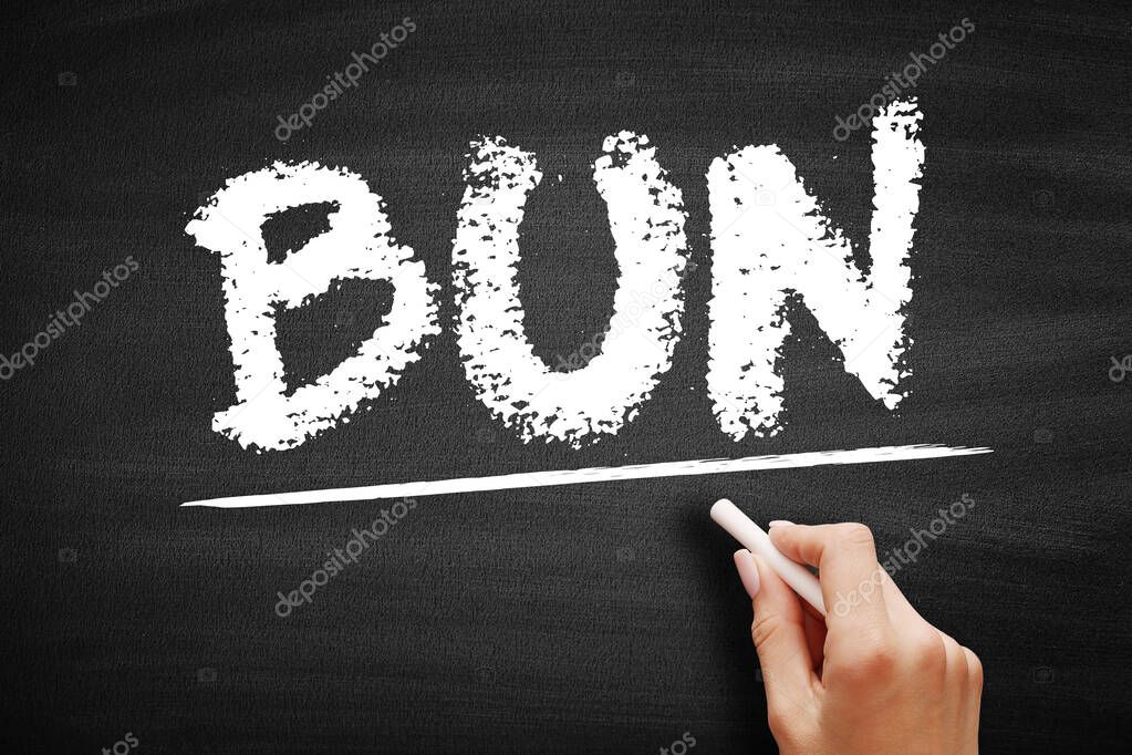 Nitrógeno de urea en sangre BUN - prueba médica que mide la cantidad de ...