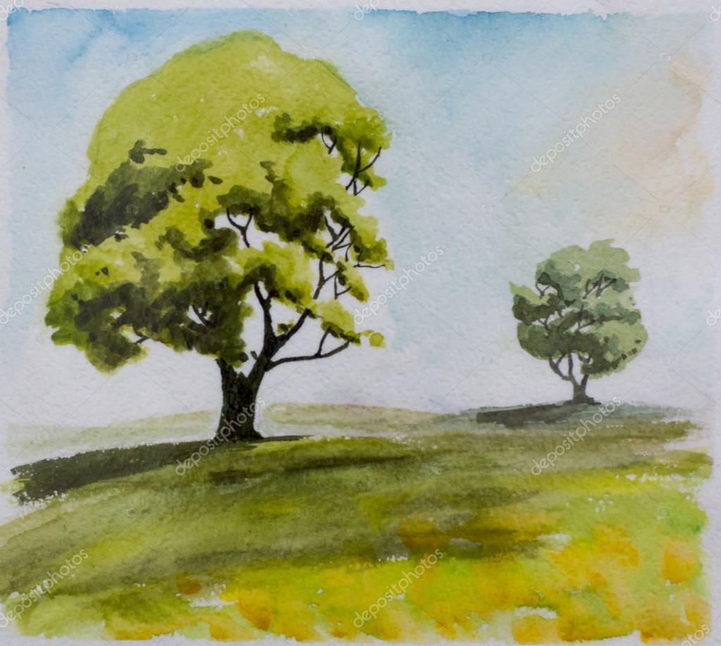 Two trees at a distance Stock Photo by ©jekyma 26697283