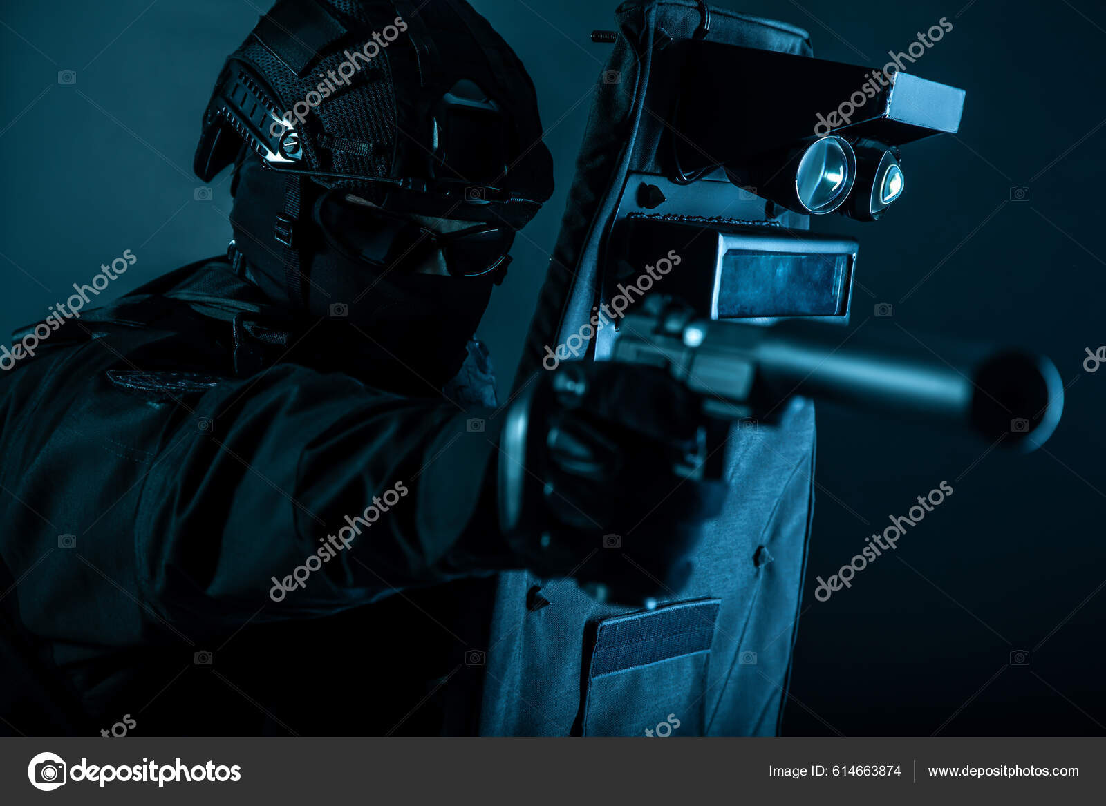Police Special Forces Fighter Assault Team Member Tactical Group ...