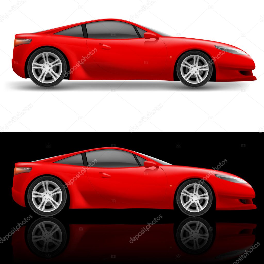 Red Sport Car Stock Vector by ©dvargg 13898703