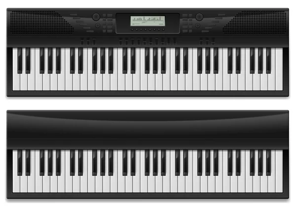 Piano Roll Digital Synthesizer. Midi Keyboard Set on White Background ...