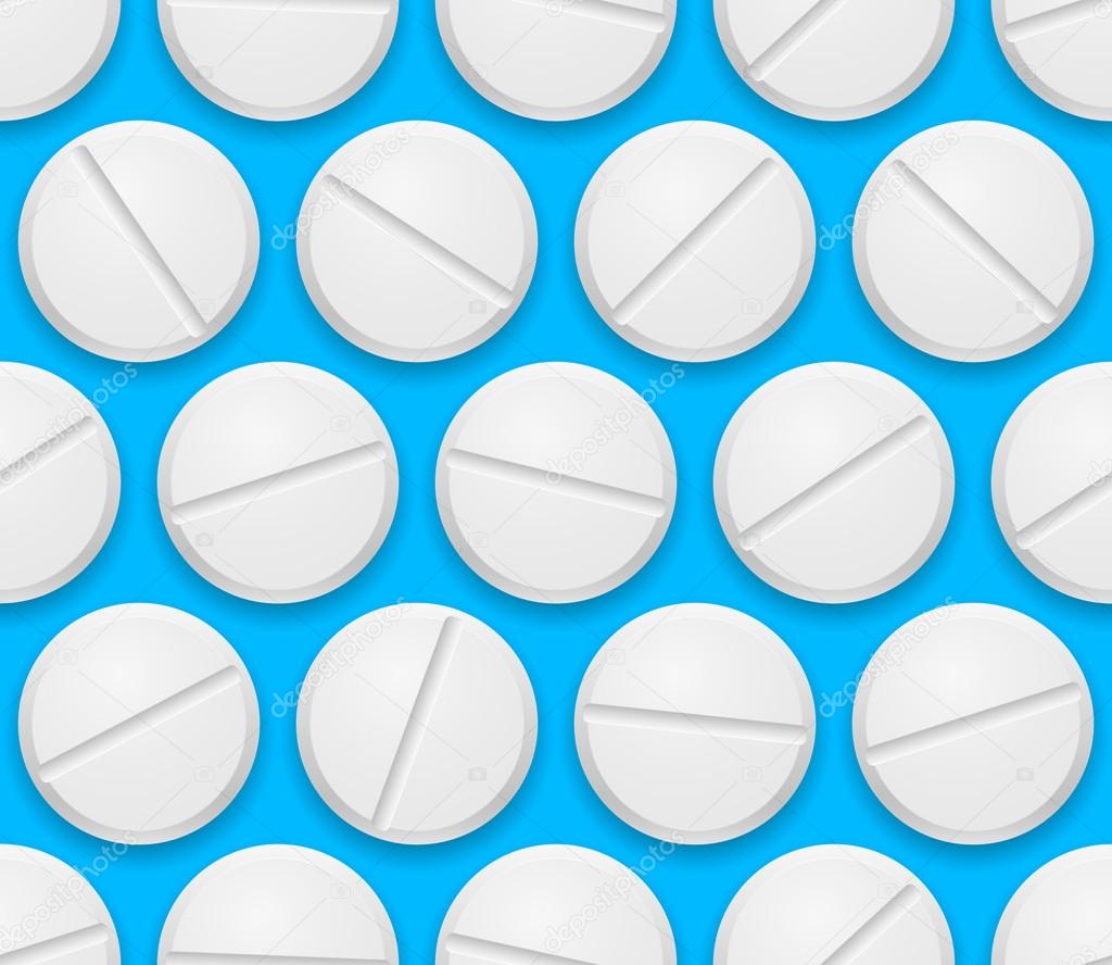 Seamless texture realistic tablets on blue background Stock Vector by ...