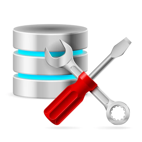 Raster version. Database icon. Illustration on white background for ...