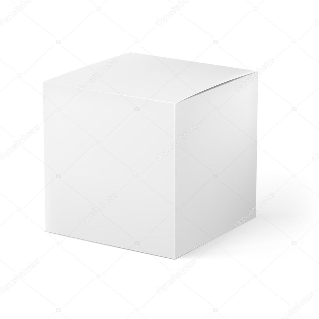 White box. Illustration on white background for creative design Stock ...