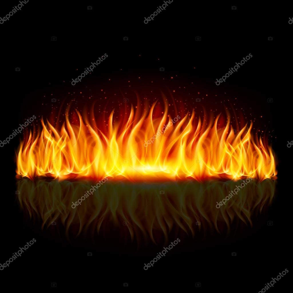 Wall of fire on black. Stock Vector Image by ©dvargg #30667505