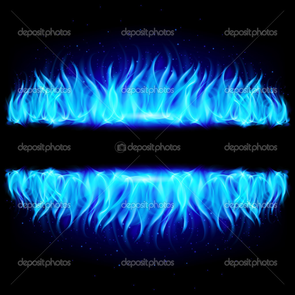 Two walls of blue fire on black. Stock Vector Image by ©dvargg #30925291