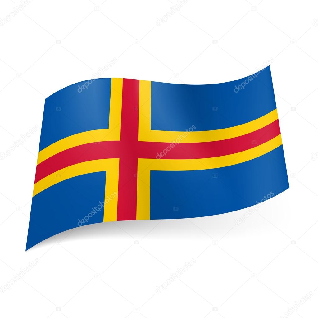 Flag of Aland Islands Stock Vector Image by ©dvargg #40000651