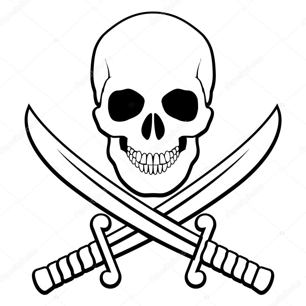 símbolo do pirata — Vetor de Stock © dvargg #41187477