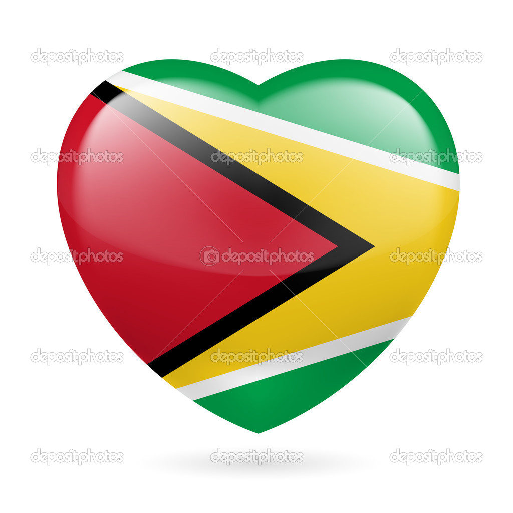 Heart icon of Guyana Stock Vector by ©dvargg 43109281