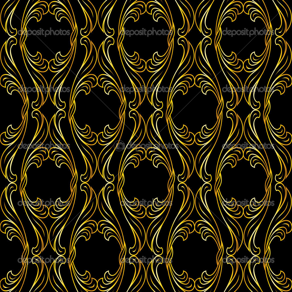 Patrón floral dorado Vector de stock #45725869 de ©dvargg