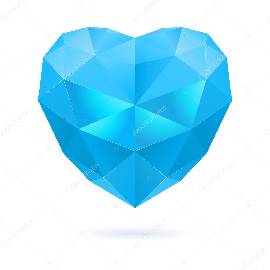 Blue polygon heart — Stock Vector © dvargg #46407589