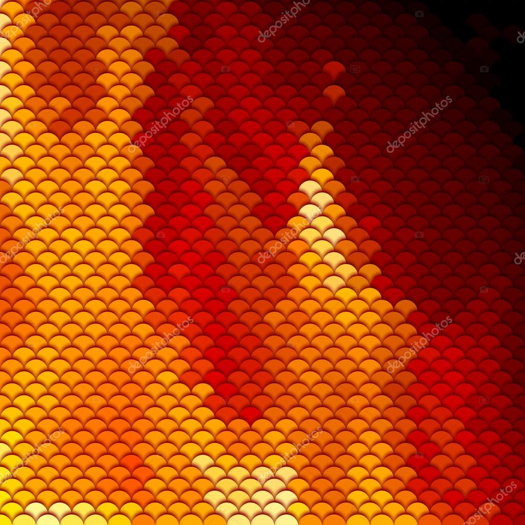 Scales pattern in red and orange shades Stock Vector Image by ©dvargg ...