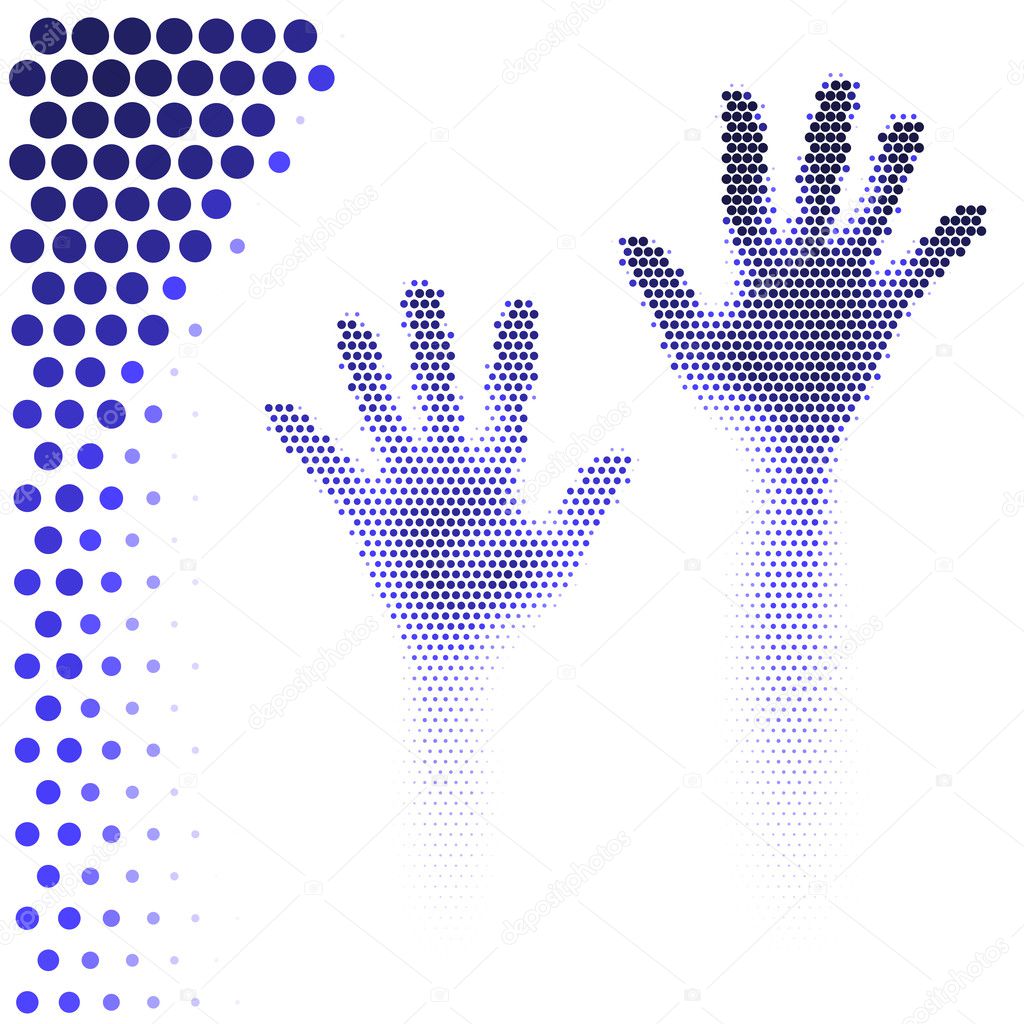 Halftone hands silhouette Stock Vector Image by ©dvargg #47150579