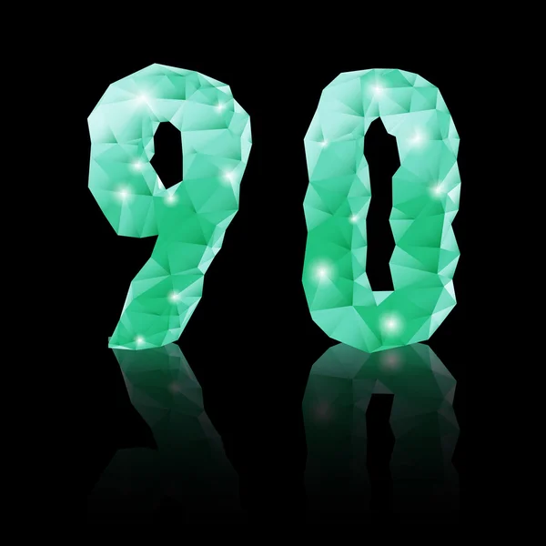 Emerald green polygonal font Stock Vector Image by ©dvargg #47596169