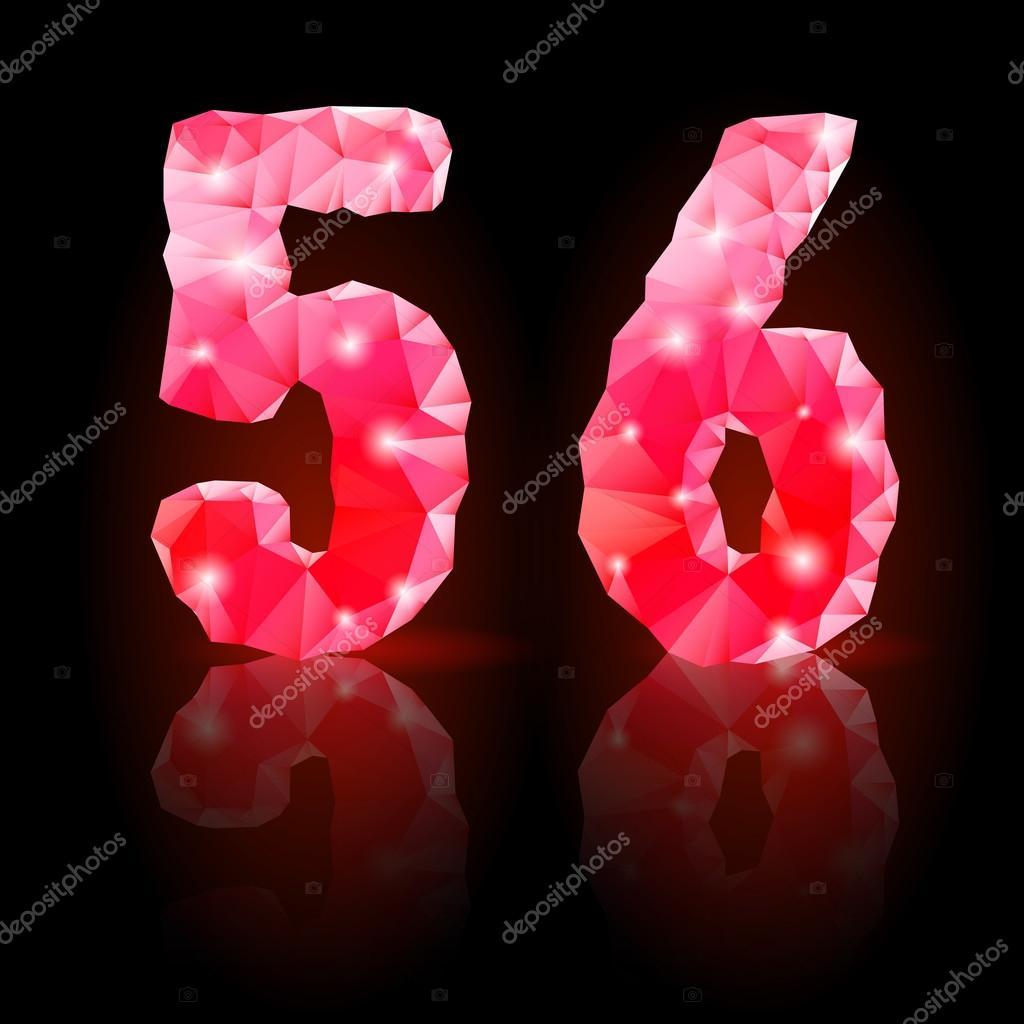 Ruby polygonal font Stock Vector Image by ©dvargg #47599395