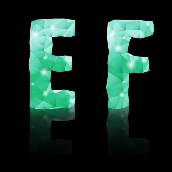 Emerald green polygonal font Stock Vector Image by ©dvargg #47600355