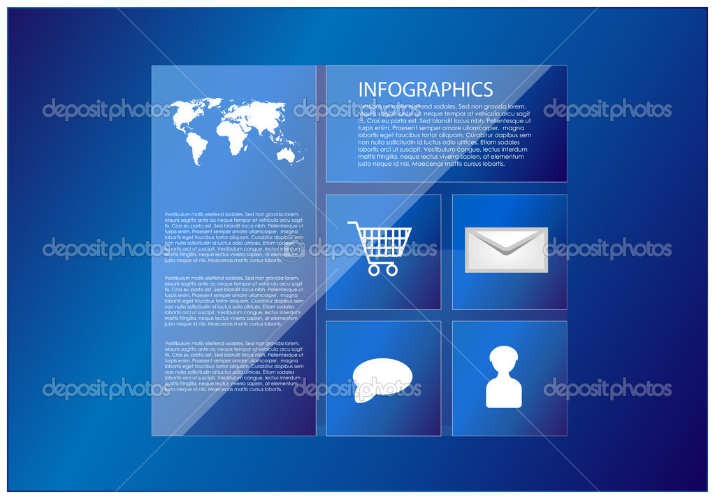 Plantilla del sitio web en estilo azul — Foto de stock #24699273 © X-etra