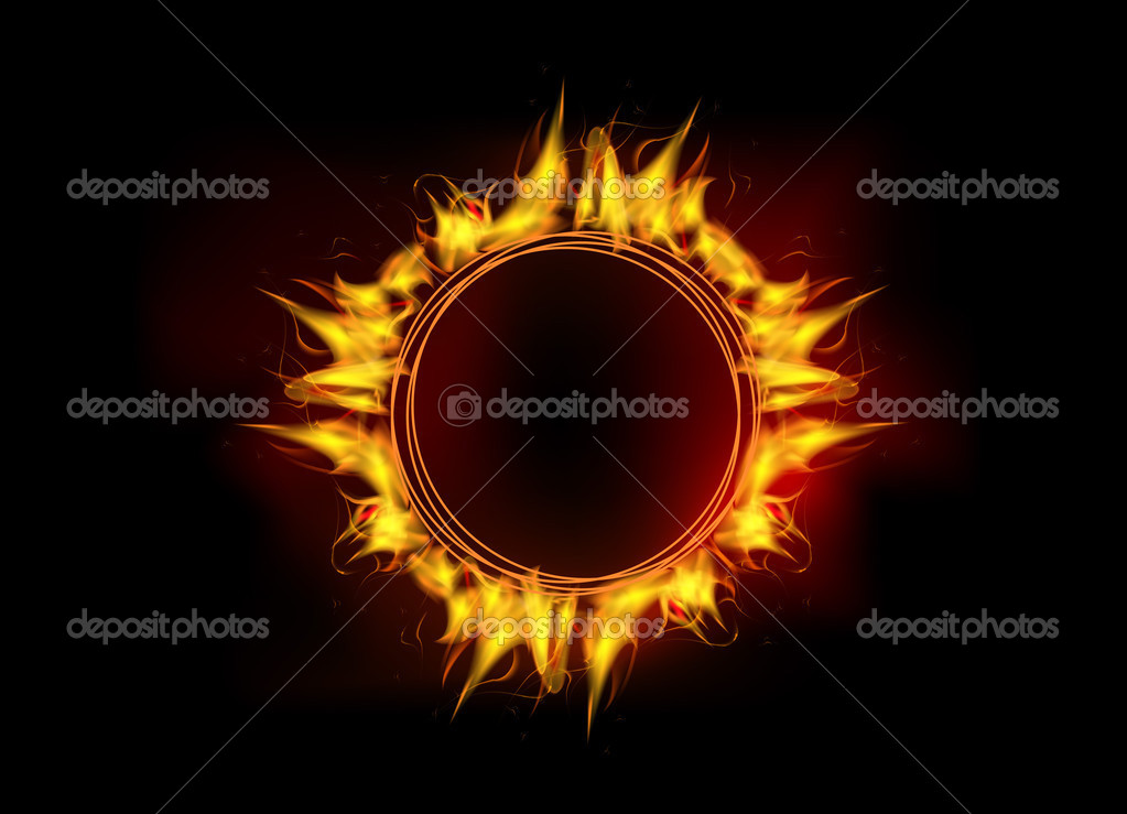 Fire flame circle Stock Photo by ©X-etra 31215297